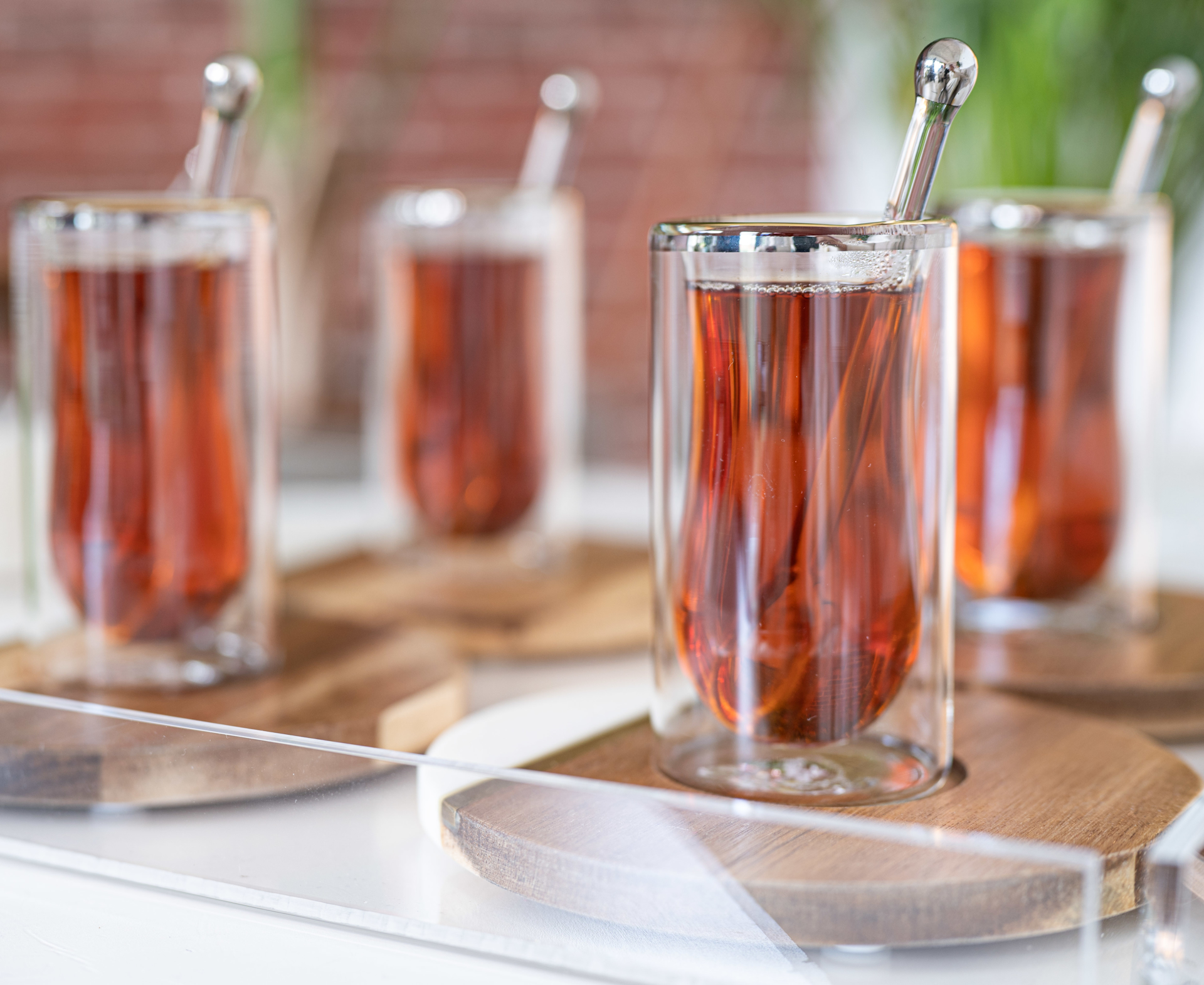 Jarra. Istikana & Finjal Marble Set without jar - Without Tray