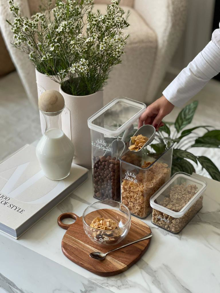 Jarra. Clear lid container-small